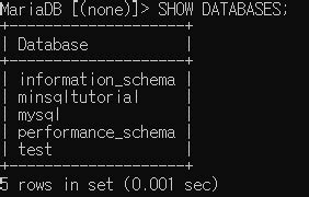 MySQL 구조 및 생성 민규의 개발일지