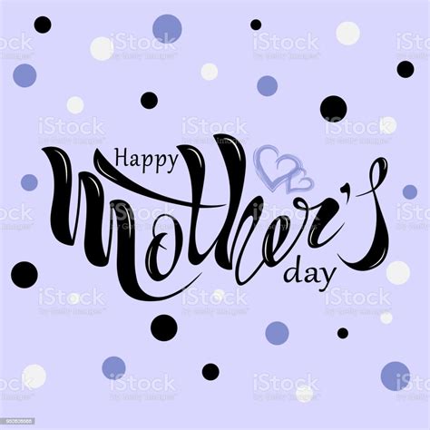 심장 패턴 엽서 배너 포스터와 함께 아름 다운 필기 텍스트 해피 어머니의 날 축 하 배경입니다 벡터 일러스트 Eps 10 질감 배경입니다 다채로운 0명에 대한 스톡 벡터