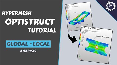 Hypermesh Optistruct Tutorial Global Local Analysis Youtube
