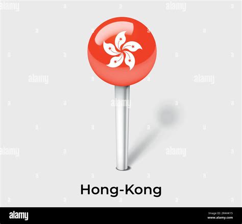 hong kong country flag pin map marker stock vector image and art alamy