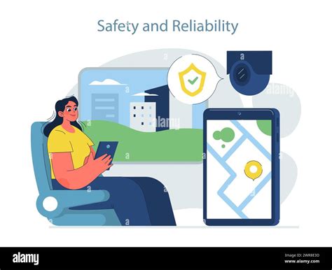 Safety And Reliability Concept Woman Using App For Secure Urban