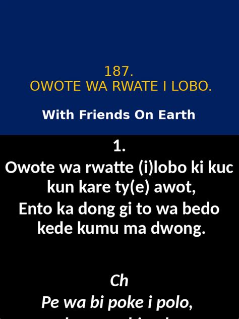 Owote Wa Rwate I Lobo Pdf