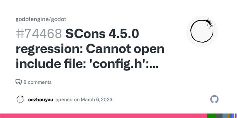 scons 4 5 0 regression cannot open include file config h no such file or directory · issue