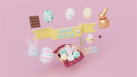 Easter Icons 3d Turbosquid 2048149
