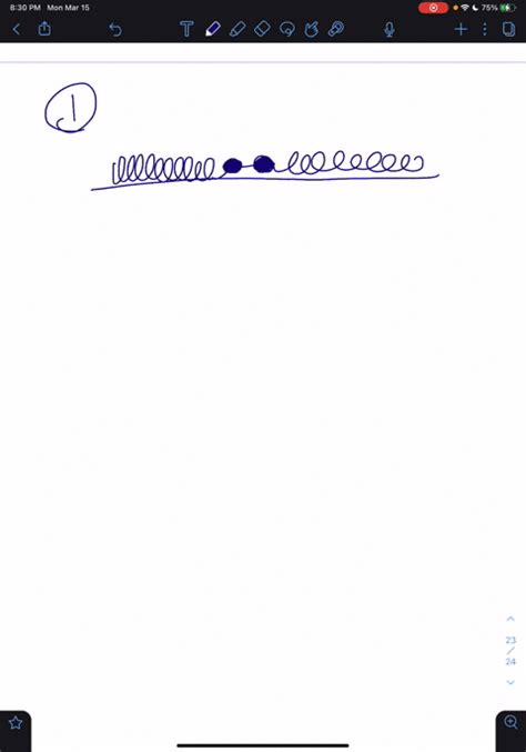 Solved Consider The System Of Two Masses And Three Springs Shown In Fig 4 2 6 Derive The