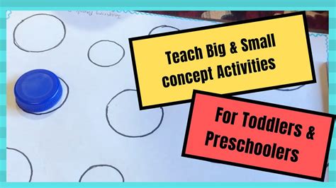 How To Teach Big And Small Size Concept At Home To 2 3 Year Old Diy Bigsmall Preschool Lesson