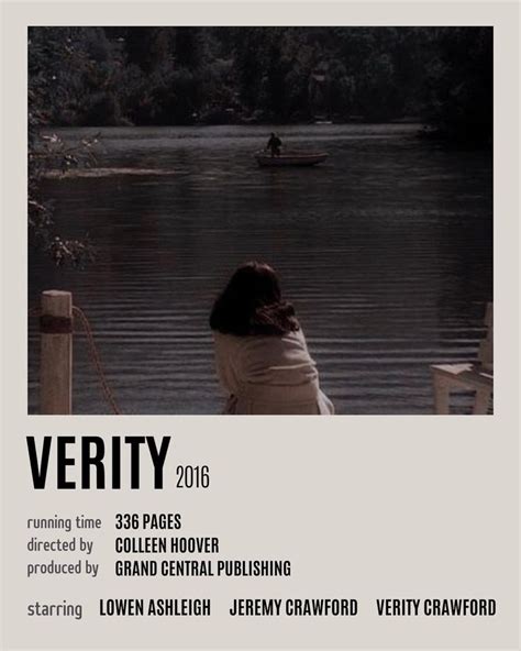 Verity Movie Poster Movie Posters Book Posters Colleen Hoover