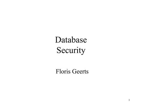 PPT Database Security PowerPoint Presentation Free Download ID 4711663