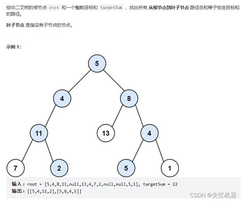 leetcode113 路径总和 ii csdn博客