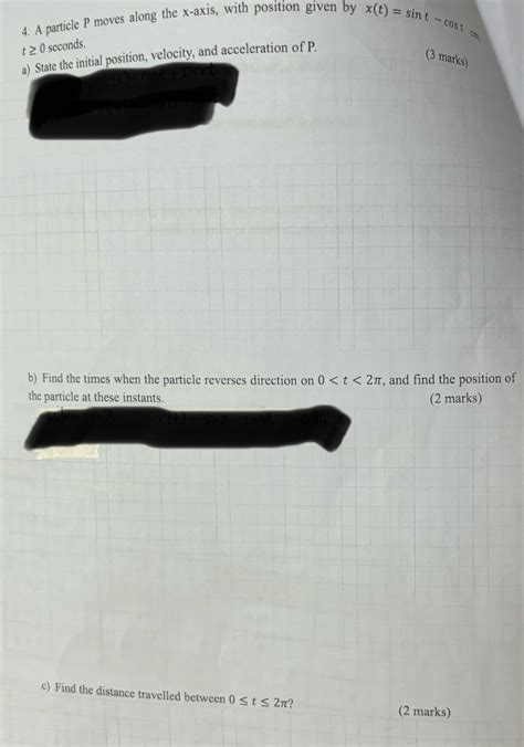 solved a particle p ﻿moves along the x axis with position