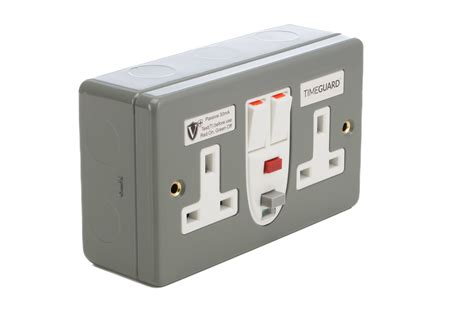 Rcd08mpvn Timeguard 30a Bs Fixing Passive Rcd Socket Plastic Surface Mount Switched 230