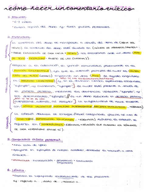 Como Hacer Un Comentario Critico Pdf