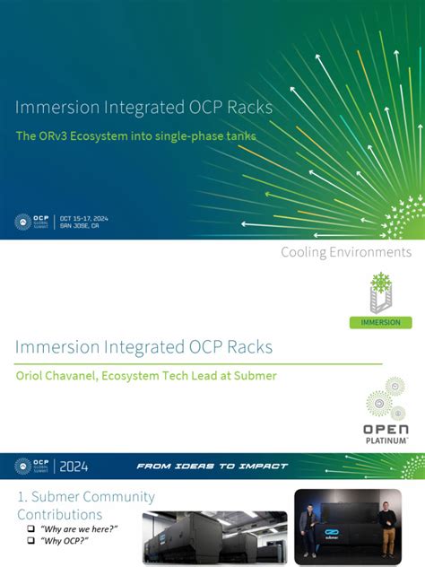 5301 Immersion Integrated Ocp Racks The Orv3 Ecosystem Into Single Phase Tanks Pdf Data