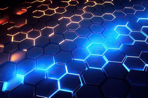 Premium Ai Image 3d Rendering Of Abstract Background With Hexagons
