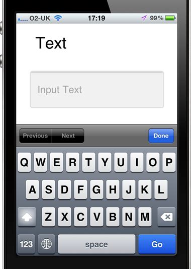 Mobile Input Types