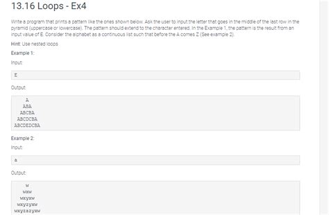 solved 13 16 loops ex4 write a program that prints a