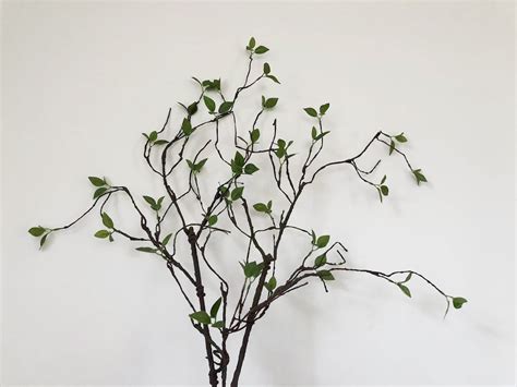 Artificial Dead Tree Long Branch With Tender Leaves Fake Young Foliage