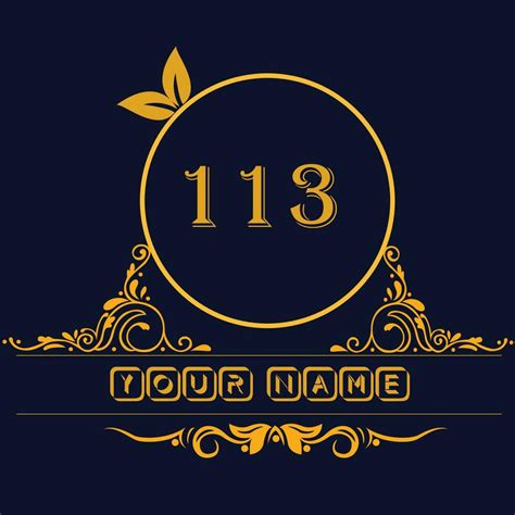 New Unique Logo Design With Number 113 34373540 Vector Art At Vecteezy