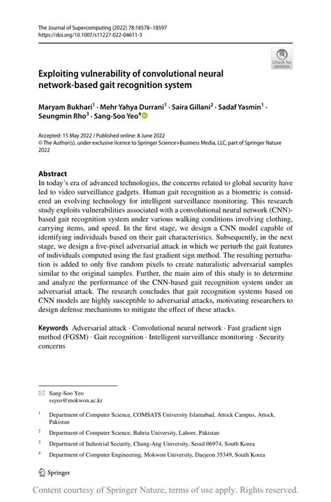 exploiting vulnerability of convolutional neural network based gait