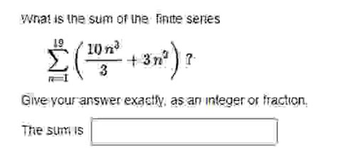 Solved What Is The Sum Of The Finte Chegg Com