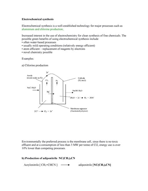 84 Electrochemical Synthesis Electrochemical Synthesis