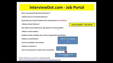 Transient In Java Youtube
