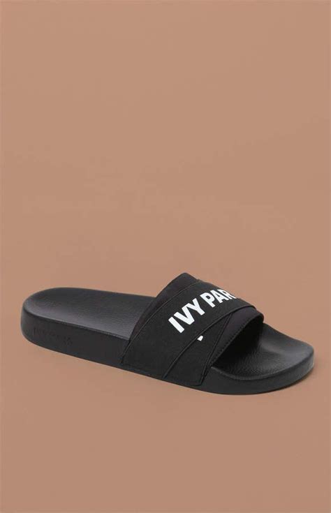 Logo Strap Slider Overlappinglogofront Strap Ivy Park Sliders