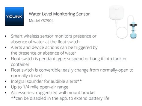 Mua Yolink Lora Water Level Monitoring Sensor Starter Kit 1 Yolink Hub And Wireless Battery