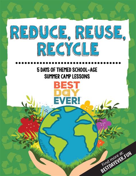 Reduce Reuse Recycle Best Day Ever