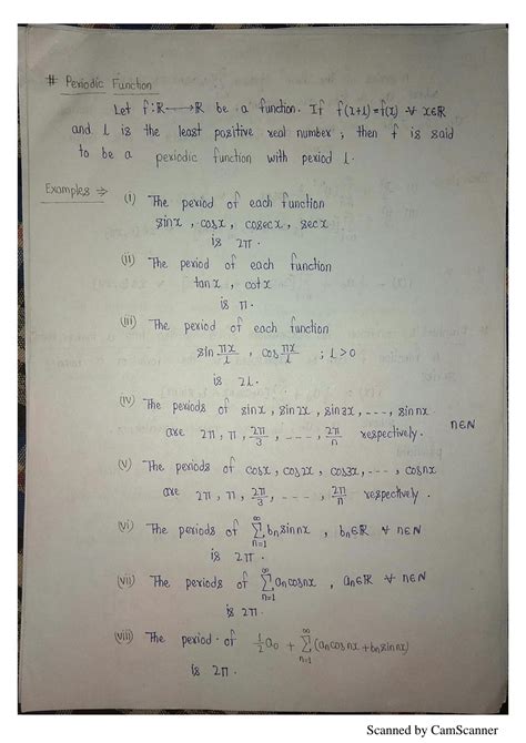 Solution Complete Exercises On Periodic Functionsfourier Analysis