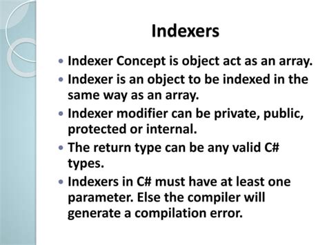 Properties And Indexers PPTX Programming Languages Computing