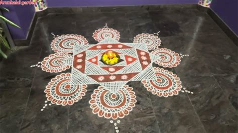 மார்கழி மாதம் ஆறாம் நாள் கோலம் 7×7 புள்ளி ஆரஞ்சு நிற கலர் கோலம் மார்கழி தீபம் 🪔🪔🪔🪔🪔🪔🪔🪔🪔🪔