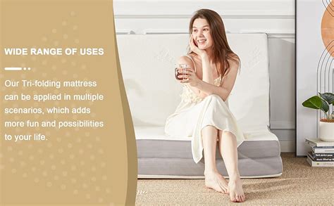 Lazyzizi Folding Mattress 4 Inch Memory Foam Tri Fold With