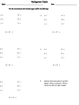 Pythagorean Triplets By Allison Cohen TPT