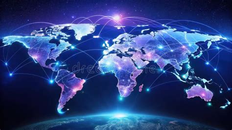 Global Network Connections A Visualization Of Interconnectedness And Worldwide Communication