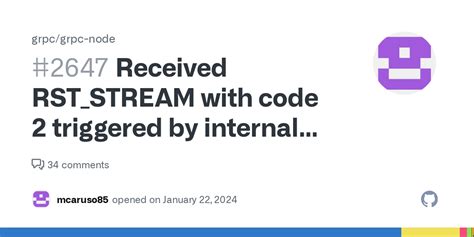 Received RST STREAM With Code 2 Triggered By Internal Client Error