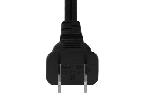 Buy 18 Awg 2 Slot Non Polarized Power Cord Iec320 C7 To Nema 1 15p