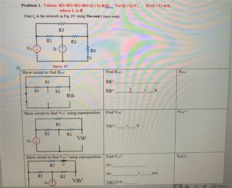 solved is l 1 ma problem 1 values r1 r2 r3 r4 l 1 k