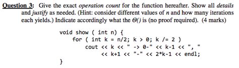 solved question 3 give the exact operation count for the