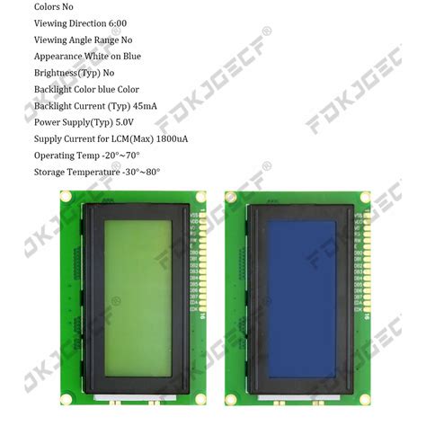 1604 16x4 16 4 Character Lcd Module Display Screen Lcm Yellow Blue
