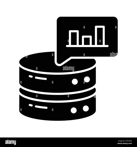 Bar Chart With Database Showing Concept Vector Of Database Analysis