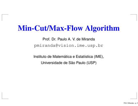 Pdf Min Cutmax Flow Algorithm Dokumentips