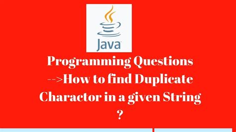 3 How To Find Duplicate Characters Java Programming Interview Questions For Selenium