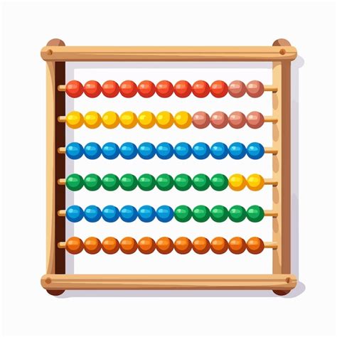 Professional Abacus Illustration Isolated On White Background Premium Ai Generated Vector