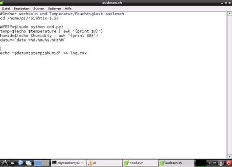 Temperaturwerte über Script Auslesen Andere Programmiersprachen