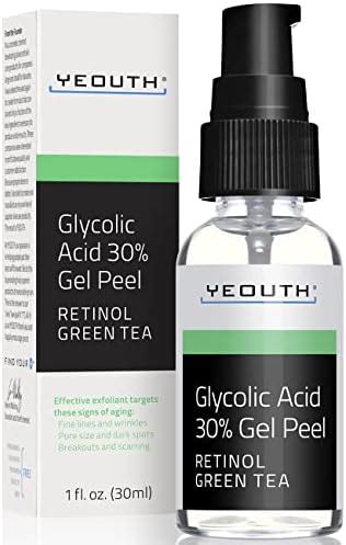 YEOUTH Glycolic Acid Peel for Face Professional 30% Gel with Retinol ...