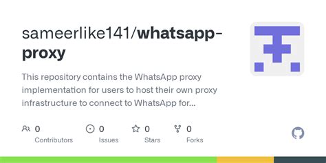 Github Sameerlike141whatsapp Proxy This Repository Contains The