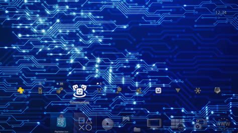 PS4 Themes Blue Circuits HD Dynamic Theme YouTube