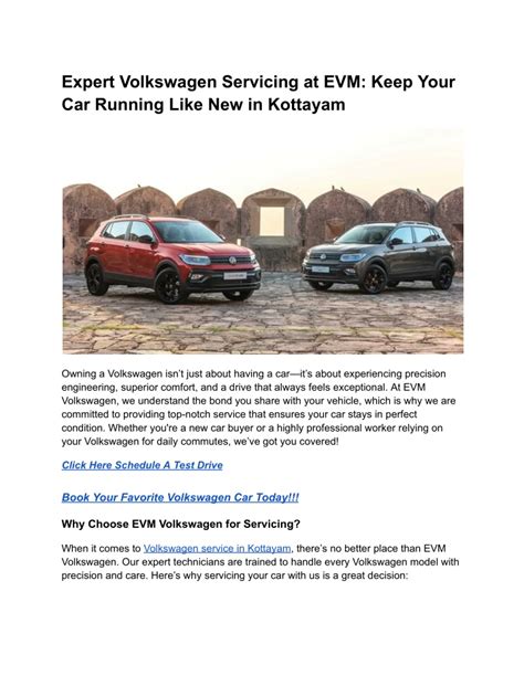 PPT Expert Volkswagen Servicing At EVM Keep Your Car Running Like