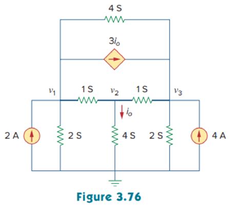 Use Nodal Analysis To Determine Voltages V 1 V 2 And V 3 In The